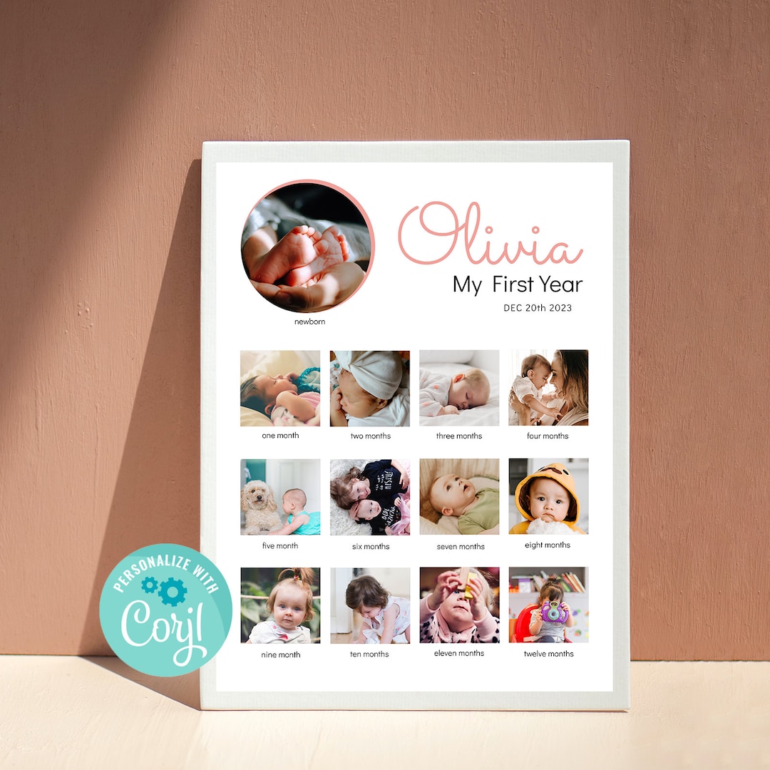 Milestone Birthday Sign & Baby's First Year Poster - Etsy
