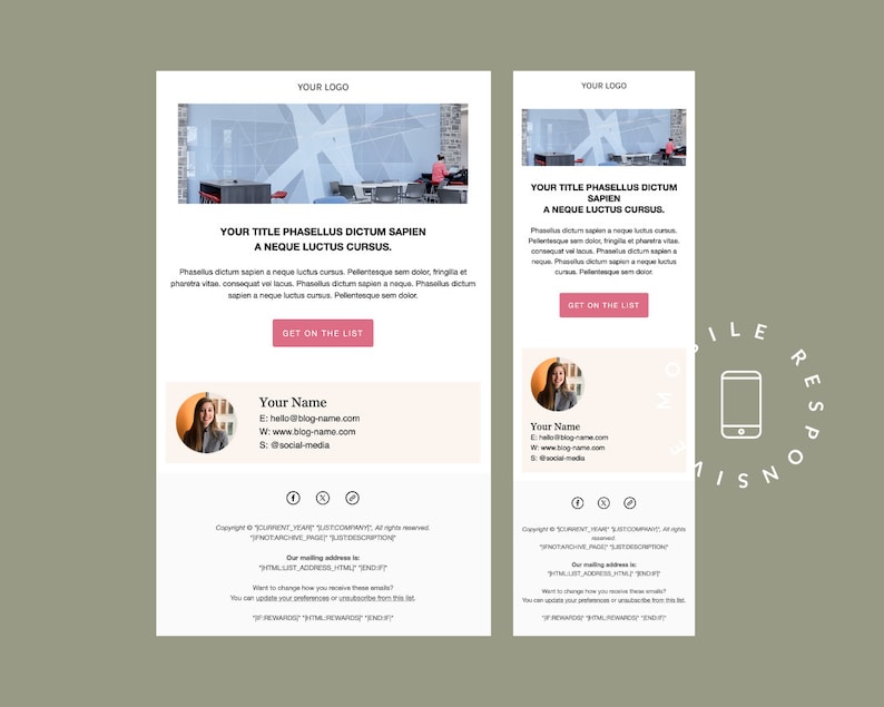 Welcome Email Template, Newsletter Template - Etsy
