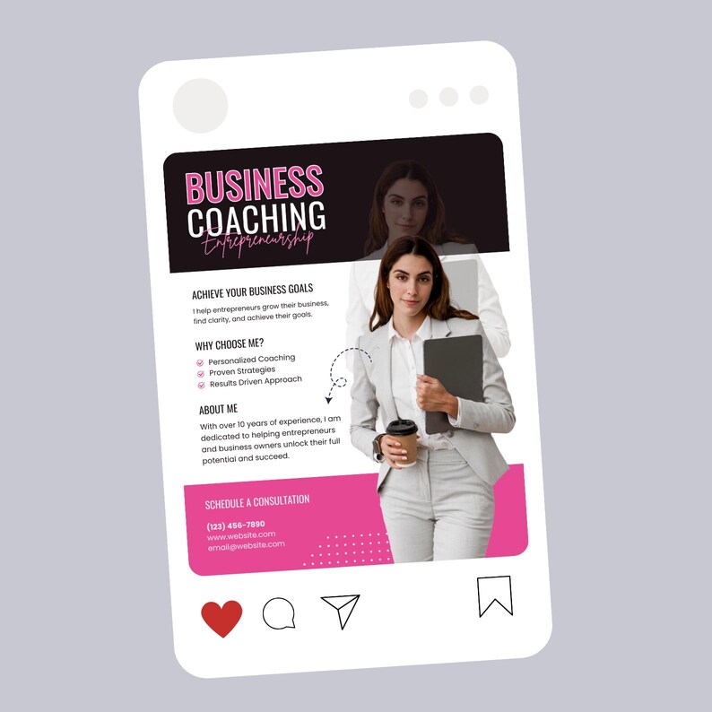 Editable Business Coach Flyer Template: Canva Marketing (digital Download) - Etsy