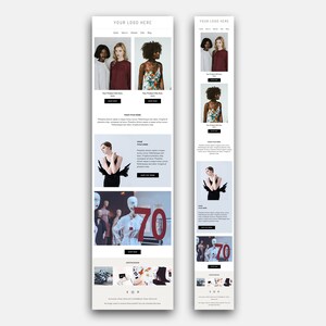 Mailchimp Template Fashion Edm Newsletter Mailchimp - Etsy
