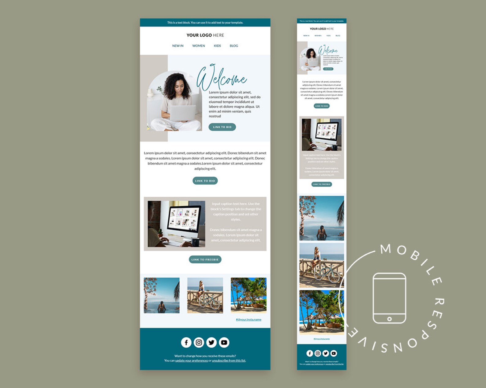 Mailchimp Welcome Newsletter Template: Canva & HTML (zip File) - Etsy