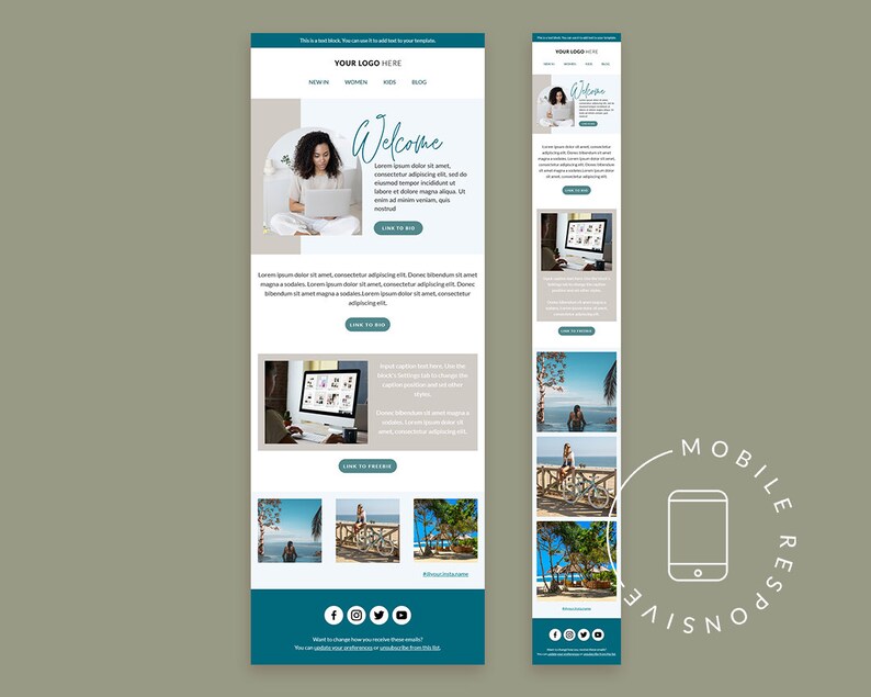 Newsletter Welcome | Mailchimp Welcome Newsletter Template - Etsy