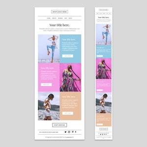 3 Email Templates Bundle Email Newsletter Newsletter - Etsy