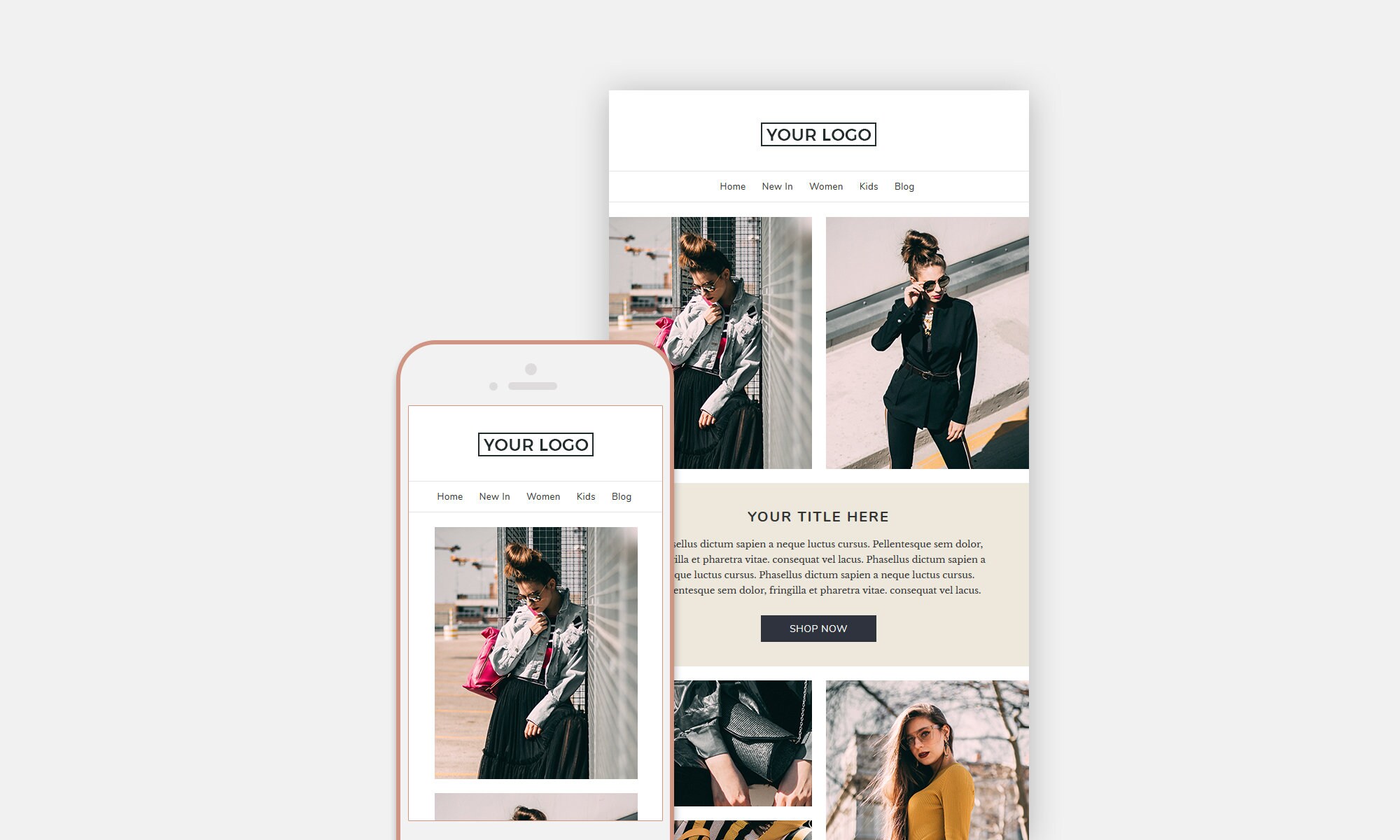 Email Newsletter Template Marketing Template HTML Template - Etsy