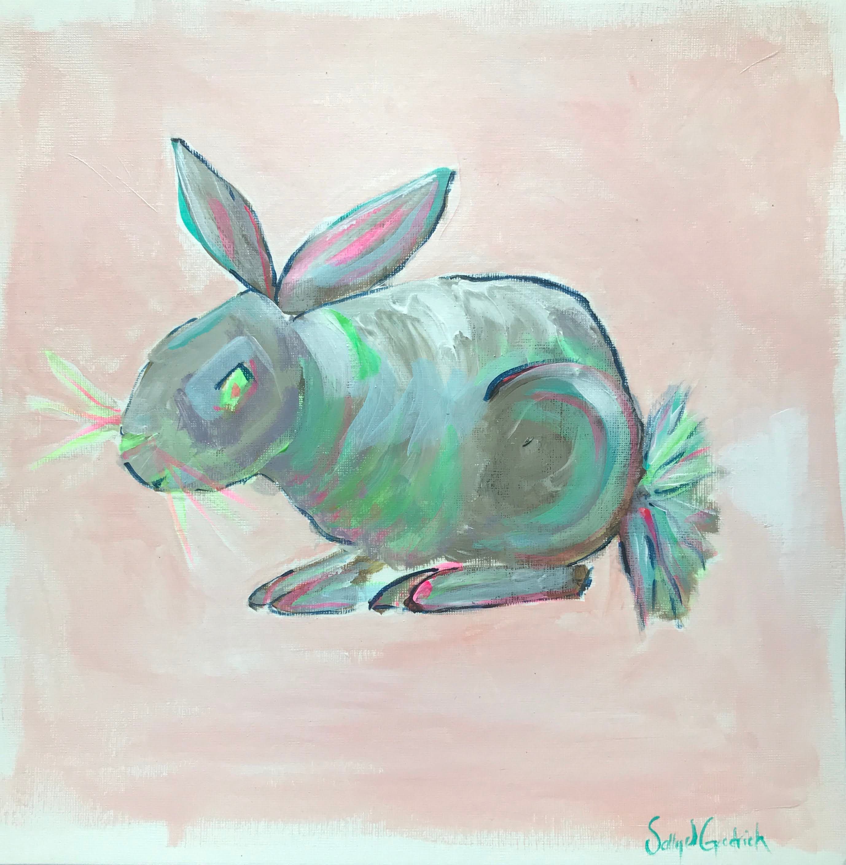 Rabbit Painting Soft Rabbit Painting Original Rabbit - Etsy