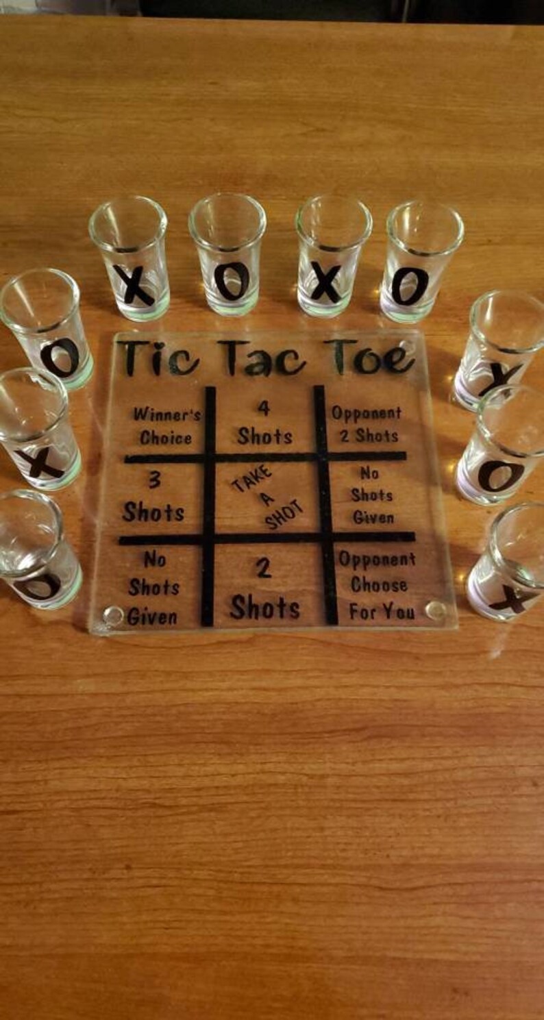 Tic Tac Toe Drinking Game Etsy