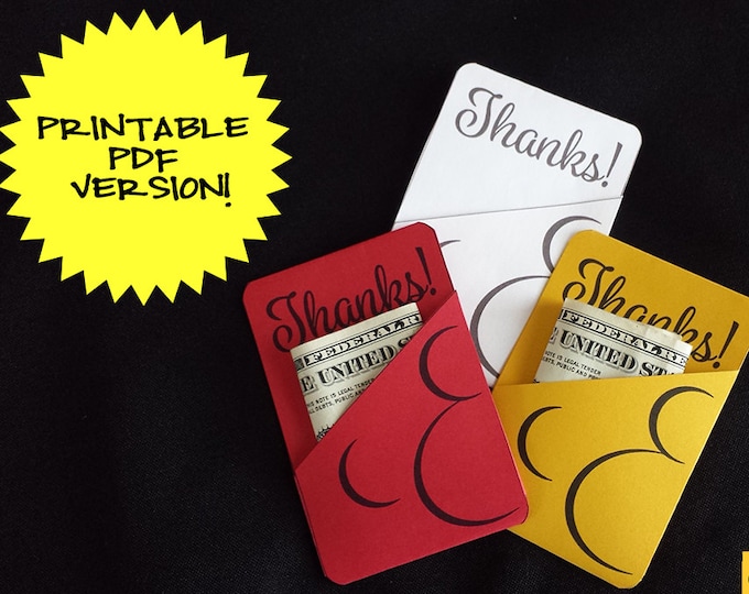 PRINTABLE Mousekeeping Tip Envelope PDF | Thank You Envelopes | Tip ...