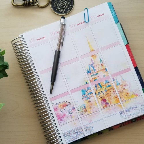 Happy Planner Printable Stickers Cinderella Castle / for Use - Etsy