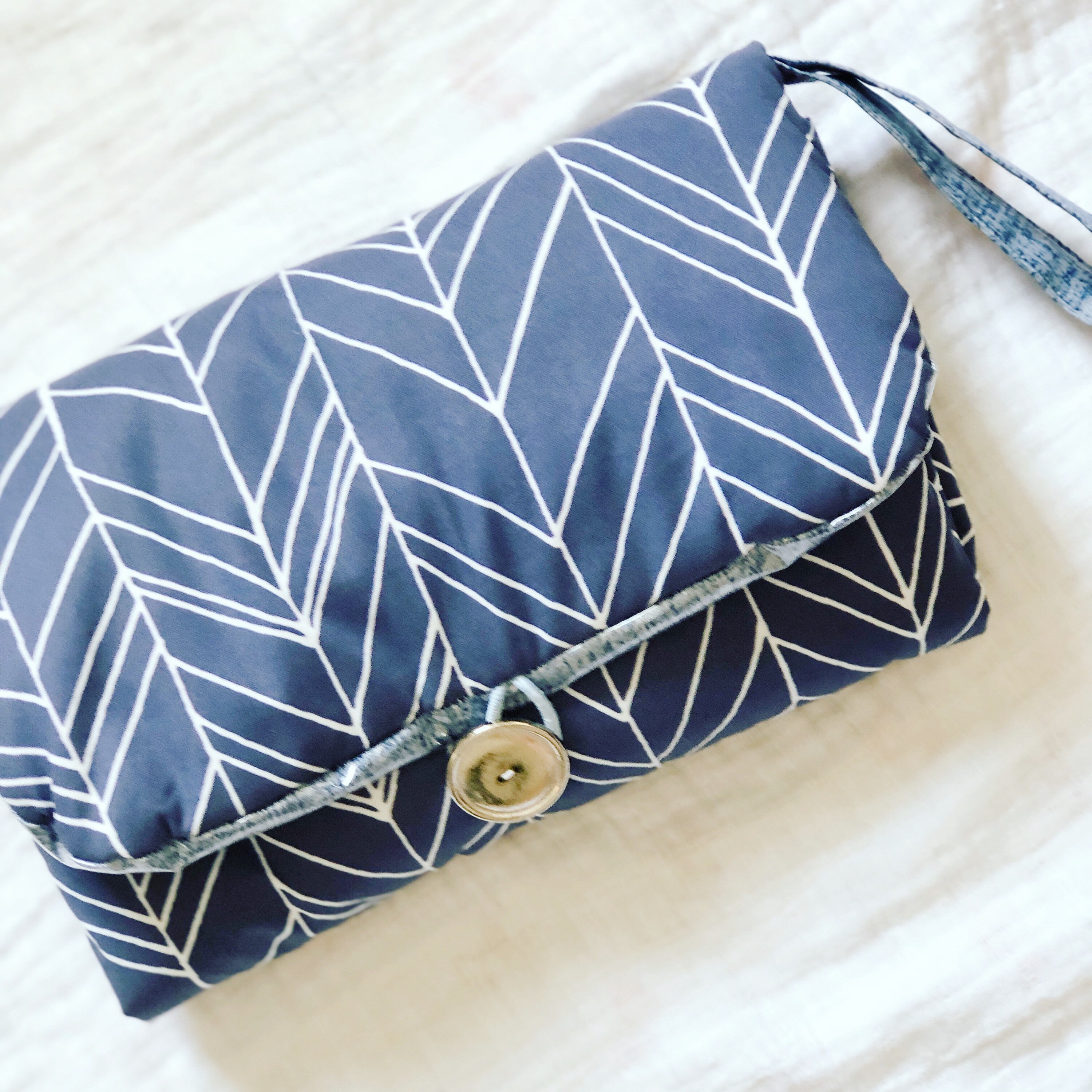 Modern Blue Chevron | Diaper Changing Pad, Diaper Mat, Baby Shower Gift ...