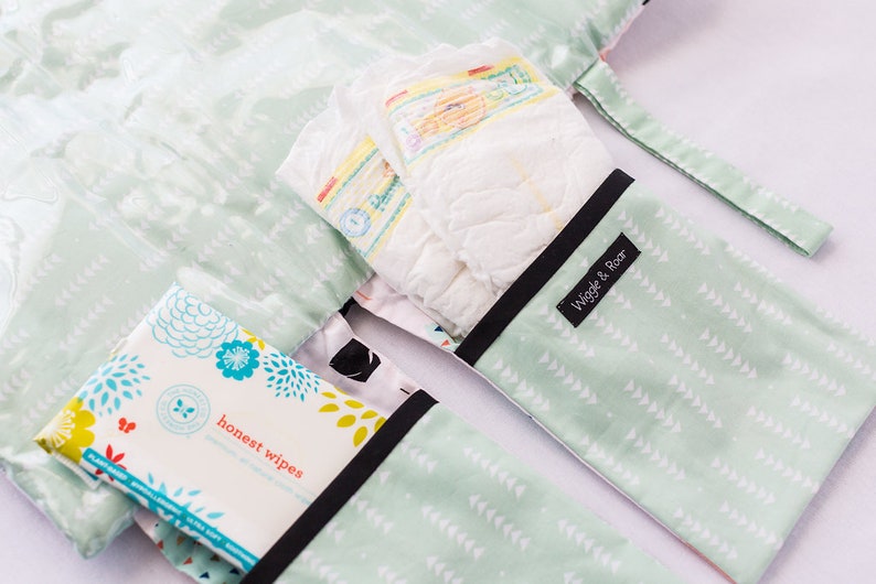 Modern Blue Chevron Diaper Changing Pad Diaper Mat Baby - Etsy