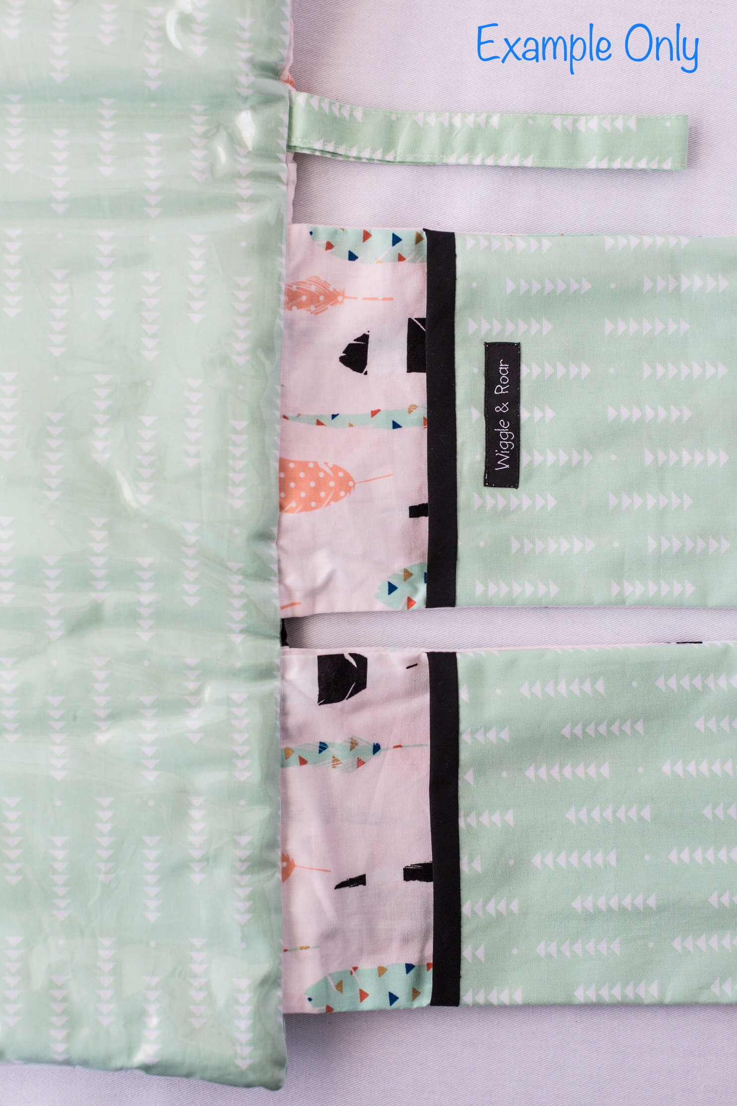 Pink Blush Mint Gold Chevron | Baby Travel Changing Pad, Diaper Mat ...