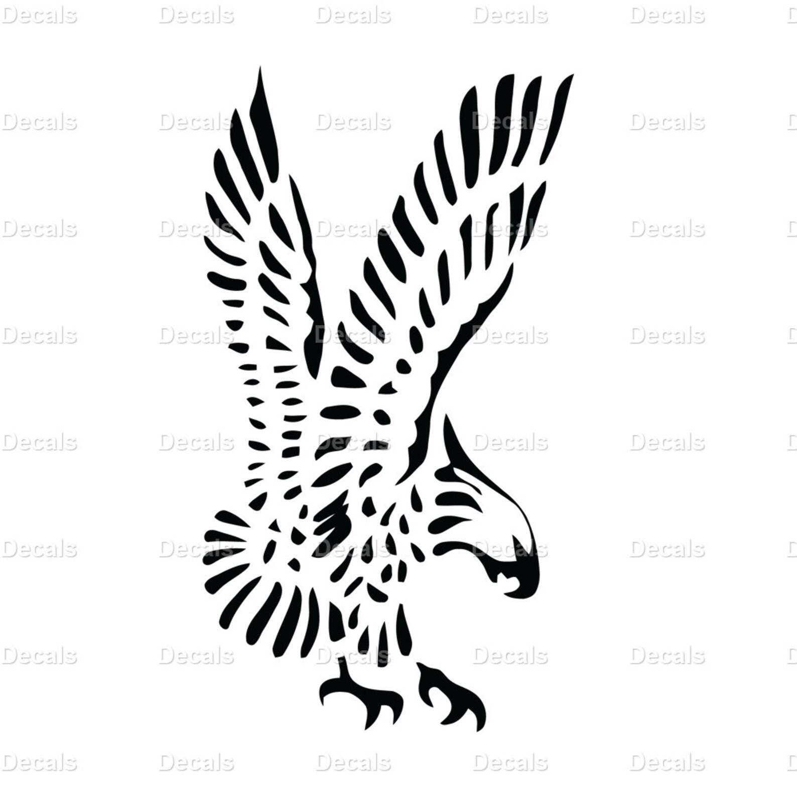 Hawk Decal - Hawk Sticker - Hawk Vinyl Decal - Animal Sticker - Bird ...