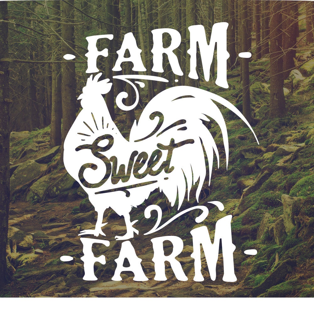 Farm Decal - Decals - Stickers - Farm Sweet Farm - Car Decal - Farmer ...
