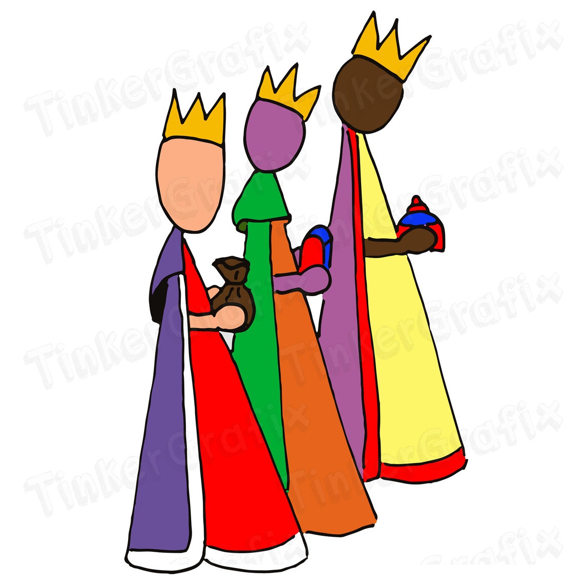 Nativity Scene Christmas Clipart, Collage, Digital Clip Art, Printable ...