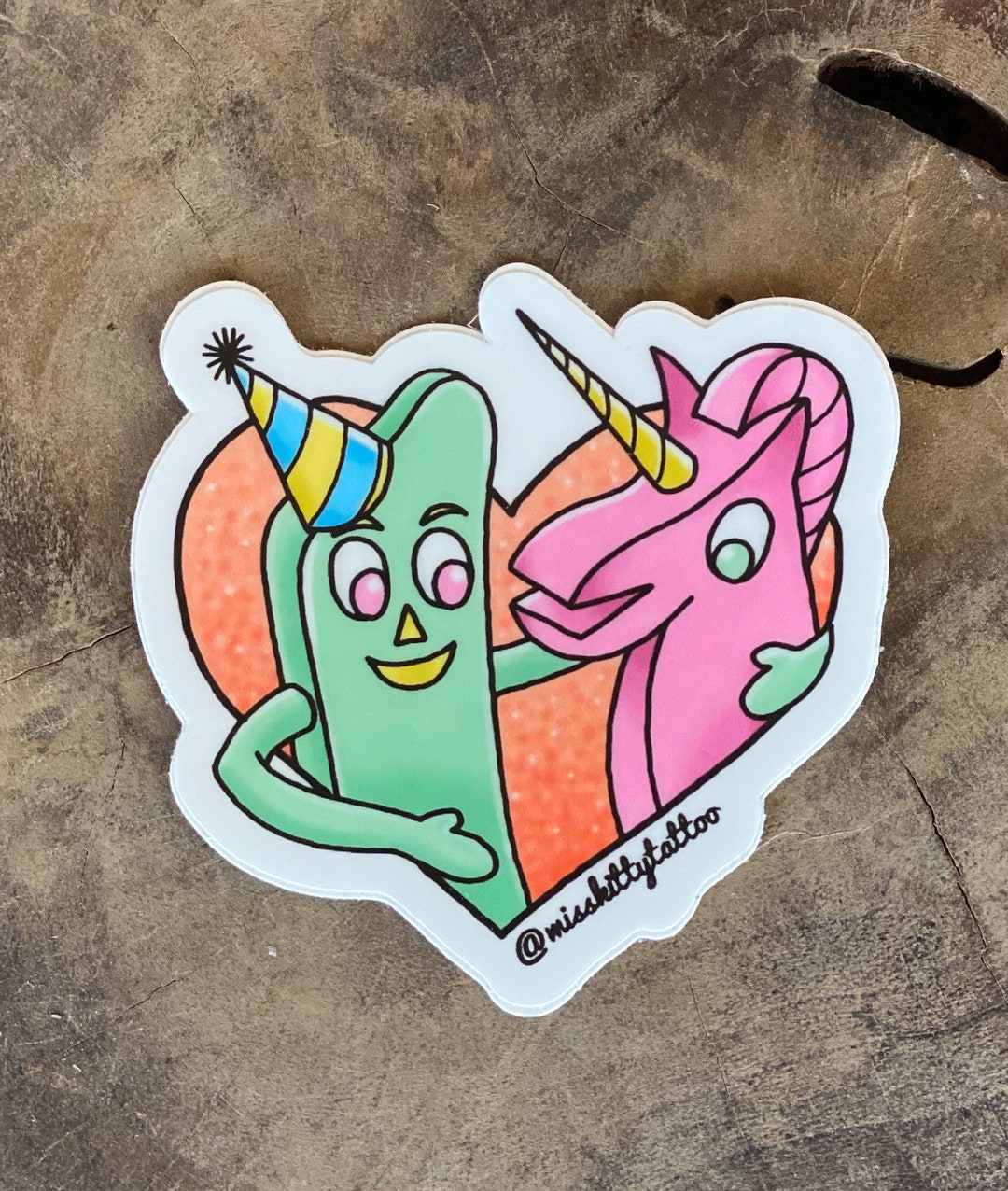 Gumby and Pokey-corn Solo Sticker - Etsy