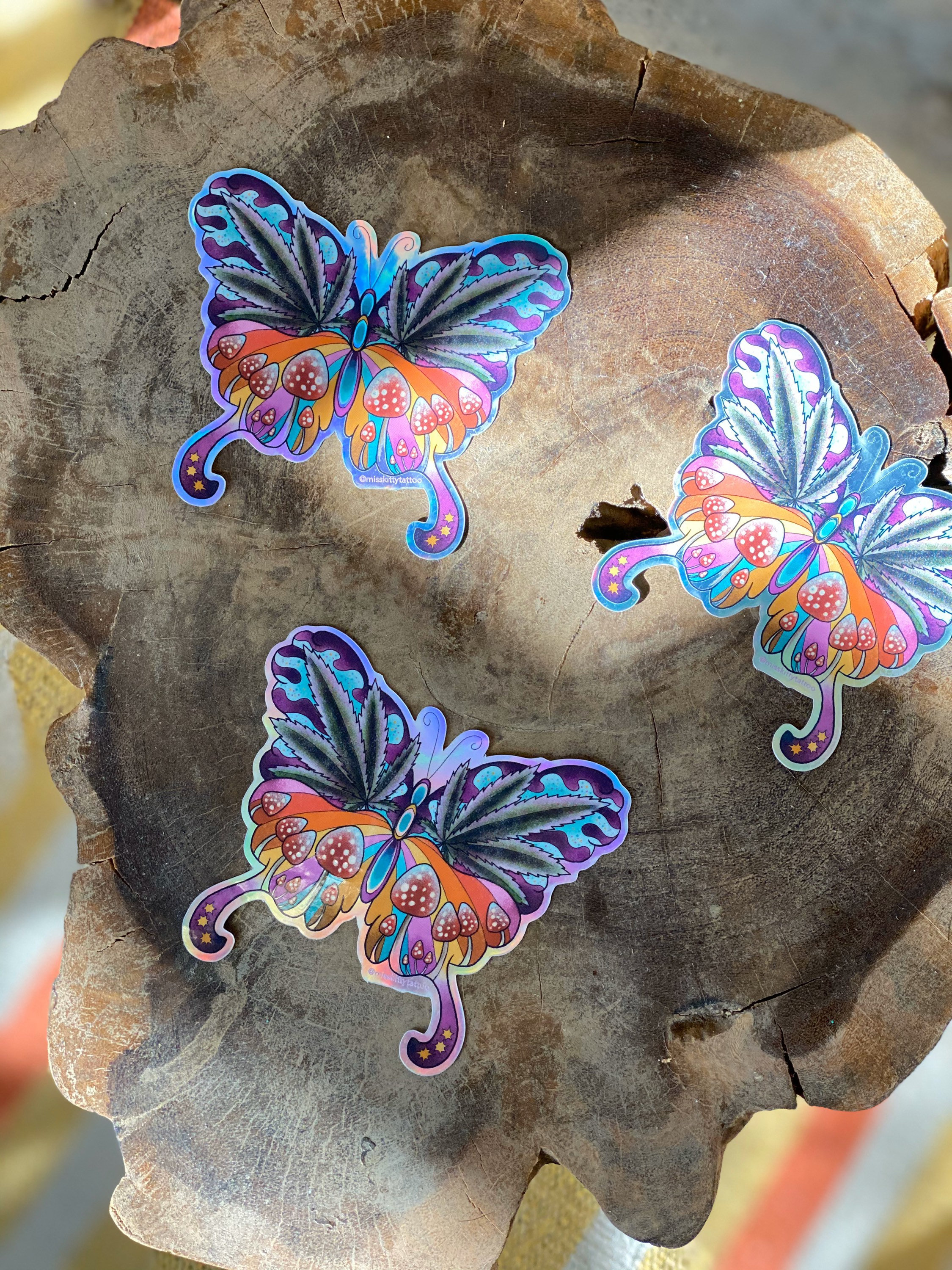 Magical Butterfly Holographic Foil Sticker - Etsy