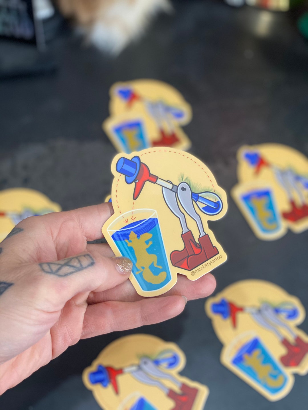 Drinking Bird/two Headed Squirrel Sticker - Etsy