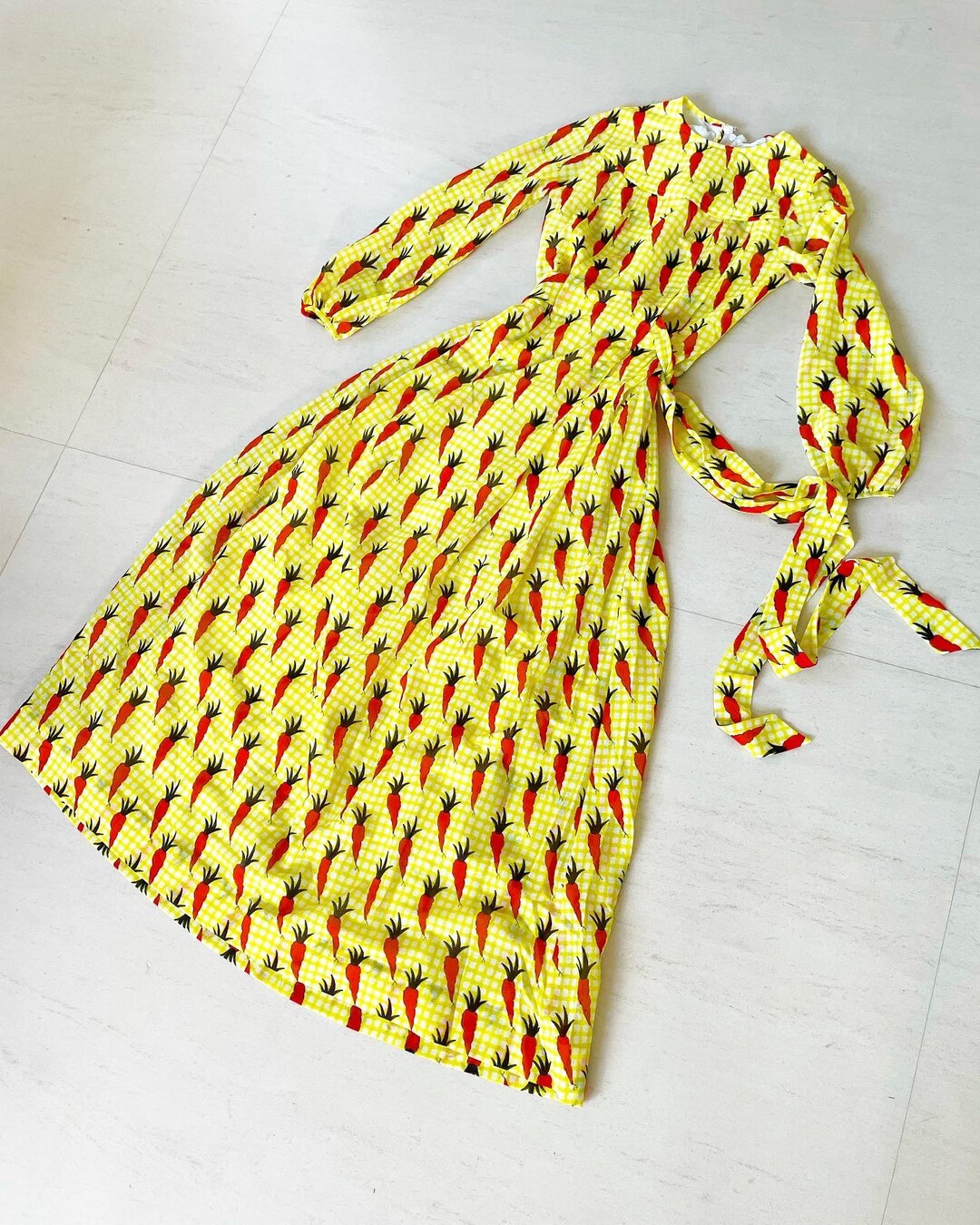 Cute Carrot Novelty Print Maxi Dress - Etsy
