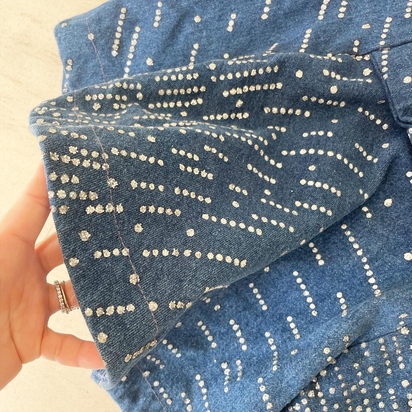 Incredible Rhinestone Studded Denim Bustier Dress With Asymmetrical ...