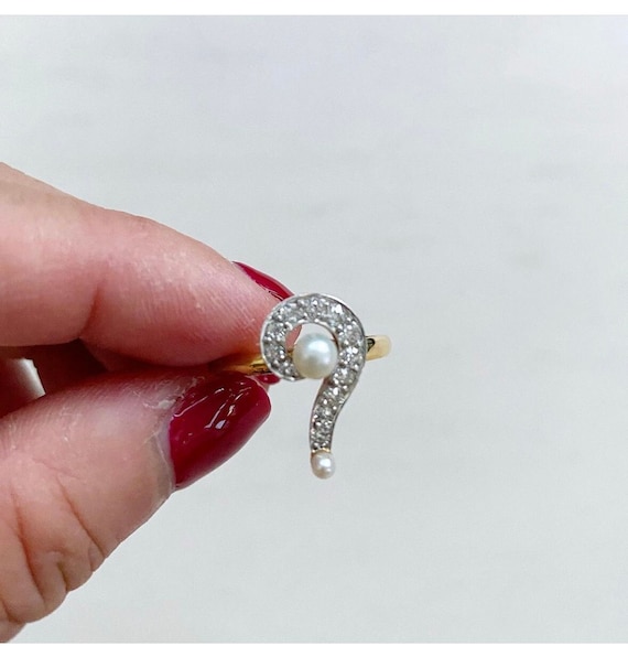 Incredibly Rare Antique Question Mark Ring - Gem