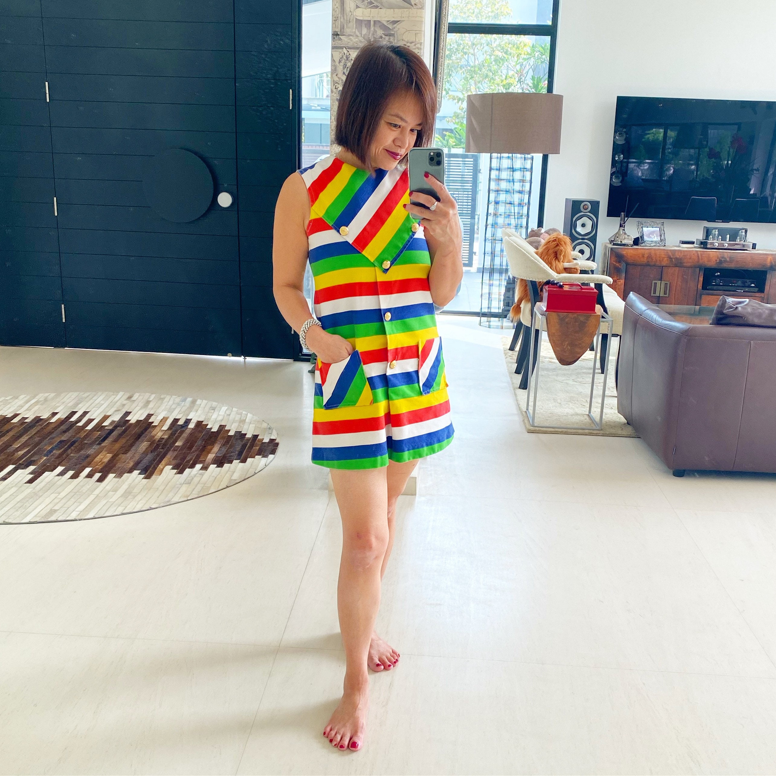 Insanely Cool Rainbow Mod Top/mini Dress - Etsy