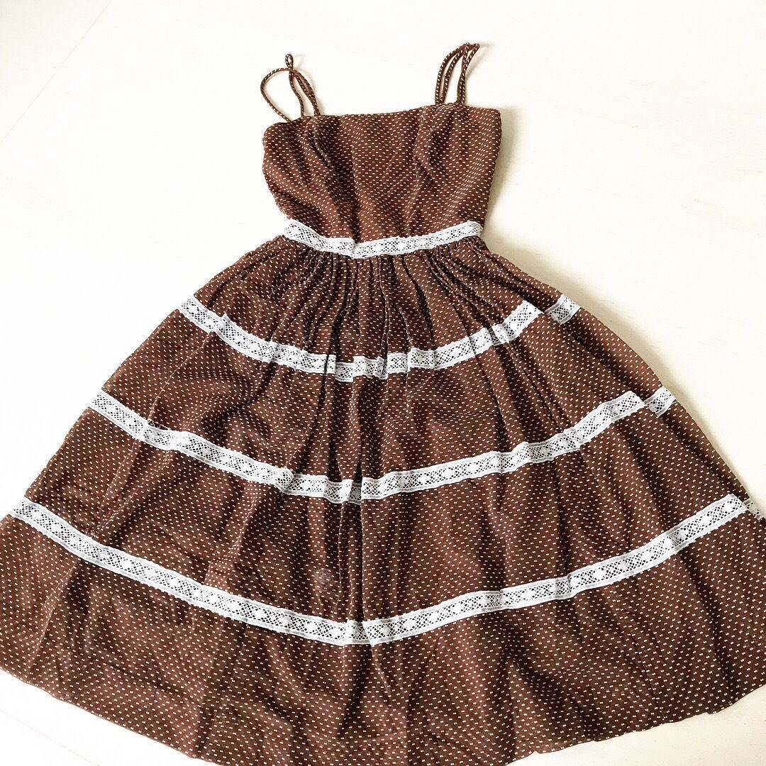 Vintage Jonathan Logan Pretty Woman Brown Polka Dot Dress - Etsy