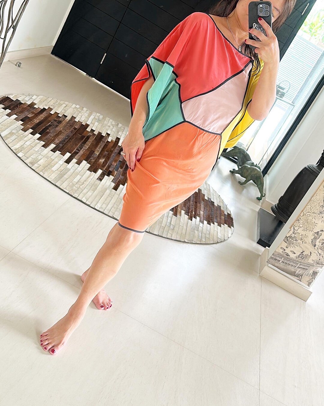 Sexy Silk Color Blocked Dress - Etsy