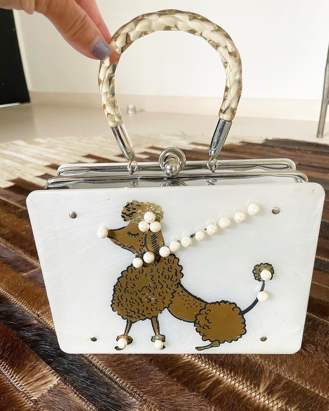 Posh Poodle Lucite Purse - Etsy