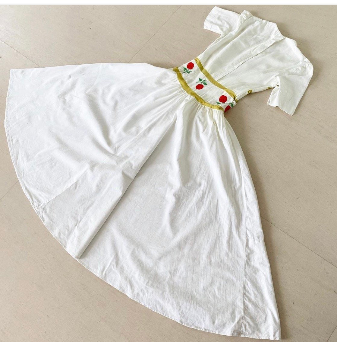 Incredible Apple Embroidered 30s/40s Maxi Dress - Etsy