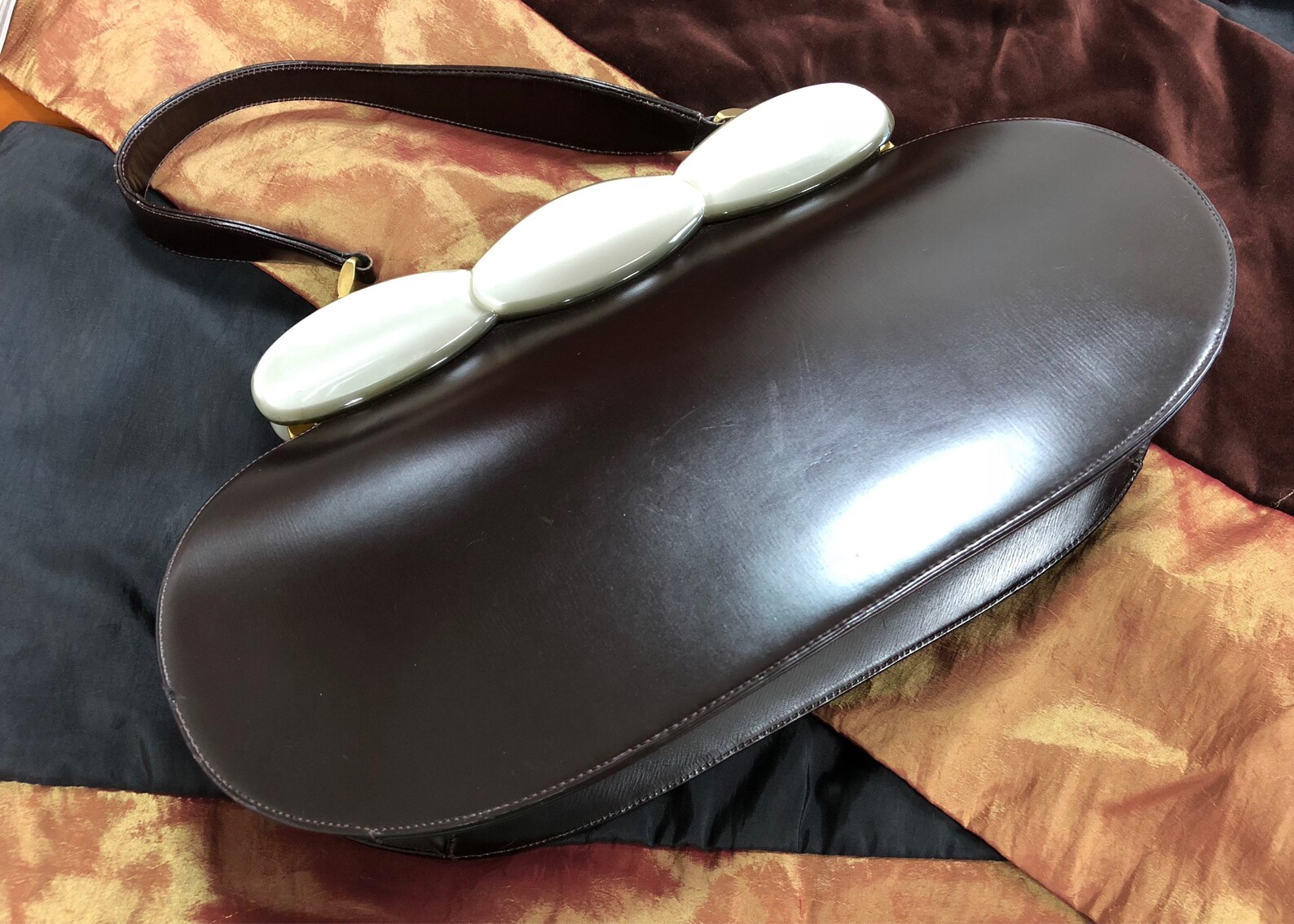 Super Rare 1940/50s Schiaparelli Calf Leather Lucite Bag | Etsy