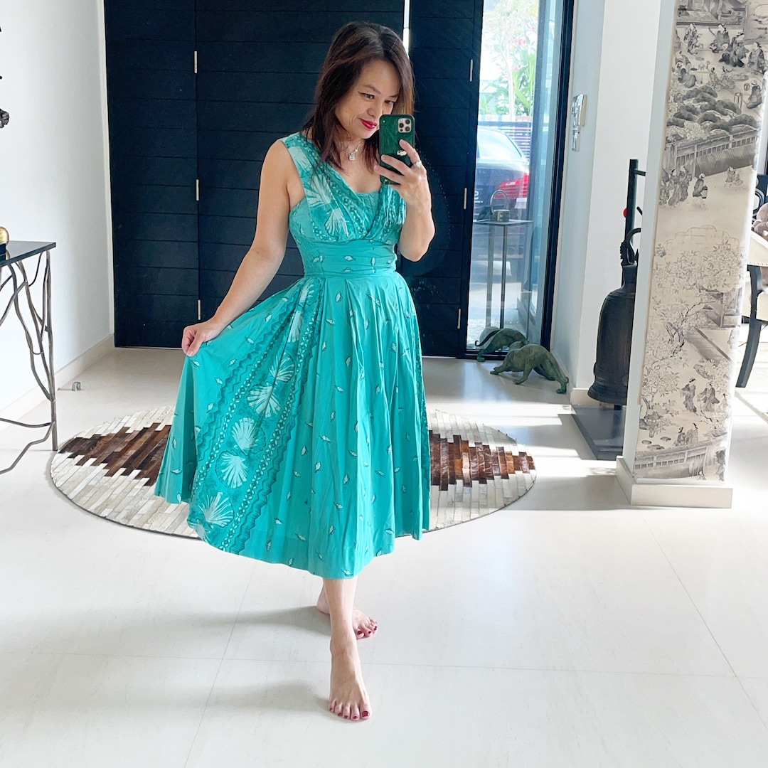 Stunning Turquoise Seashells Hawaiian Sundress - Etsy