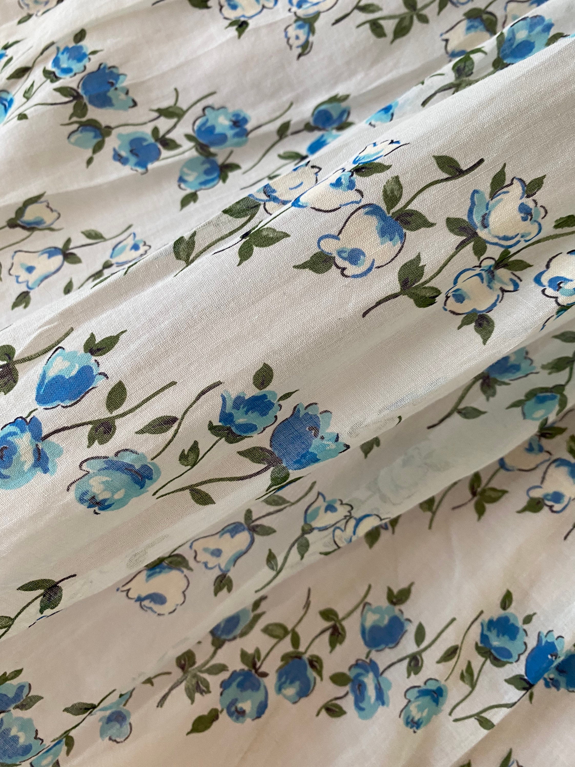 Pretty Blue Floral 50s Sundress - Etsy