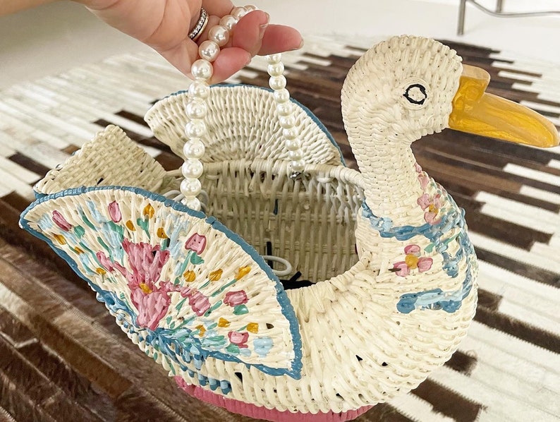 Adorable Handpainted Goose/swan Novelty Purse - Etsy