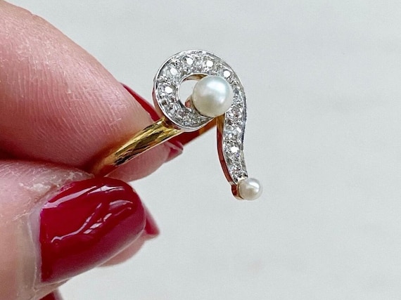 Incredibly Rare Antique Question Mark Ring - Gem