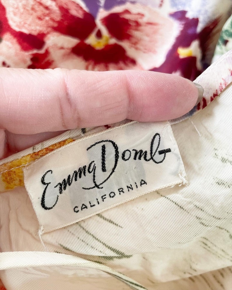 Beautiful 40s Emma Domb Floral Gown | Etsy