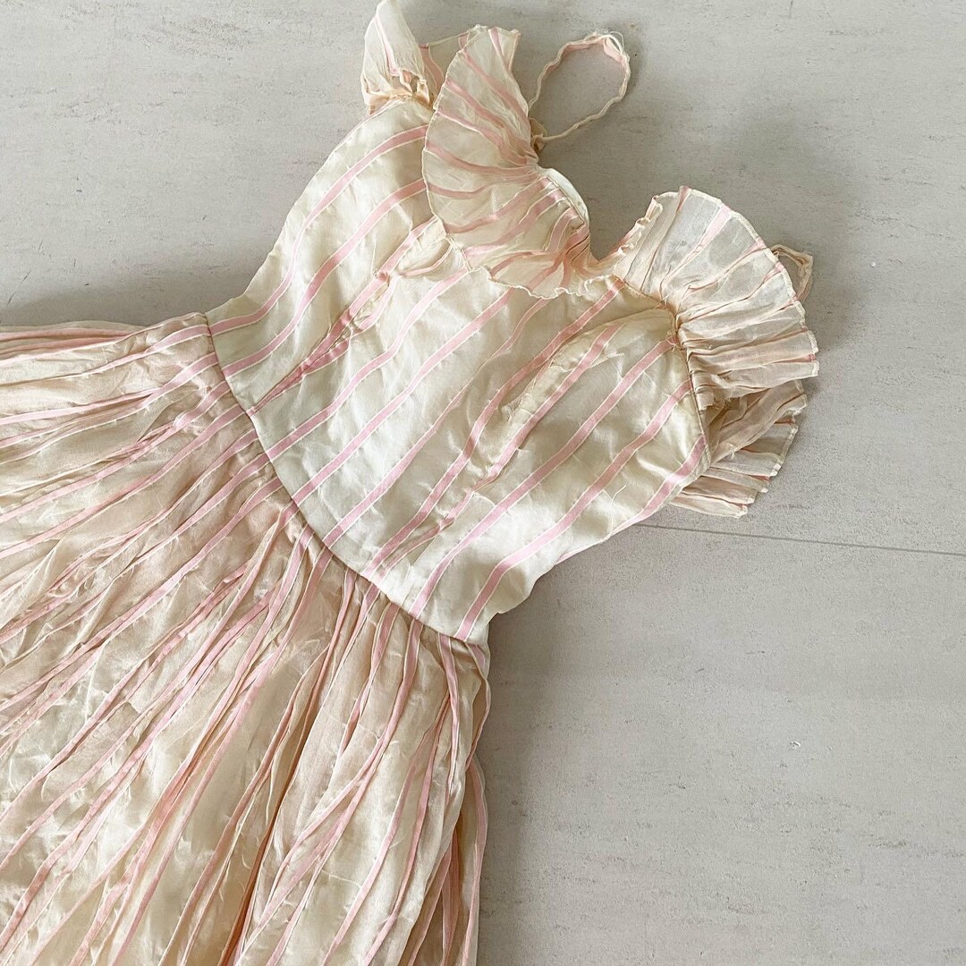 Pretty Pink Ribbon Striped Rappi Dress - Etsy