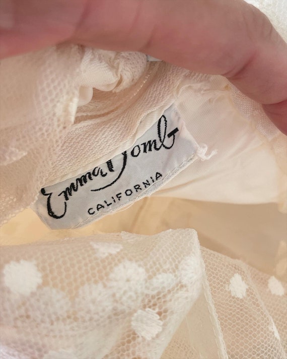 Ethereal 60s Emma Domb Lace Column Gown - Gem