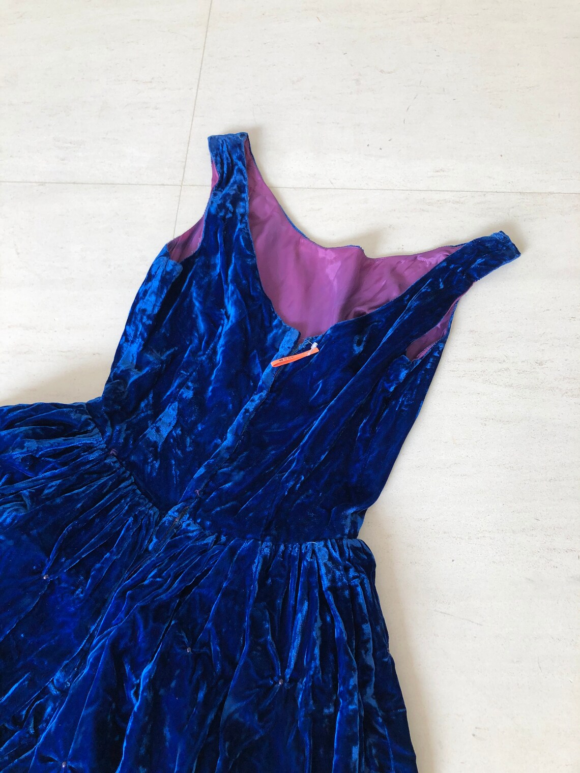 Incredible Royal Blue Velvet Bubble Dress | Etsy