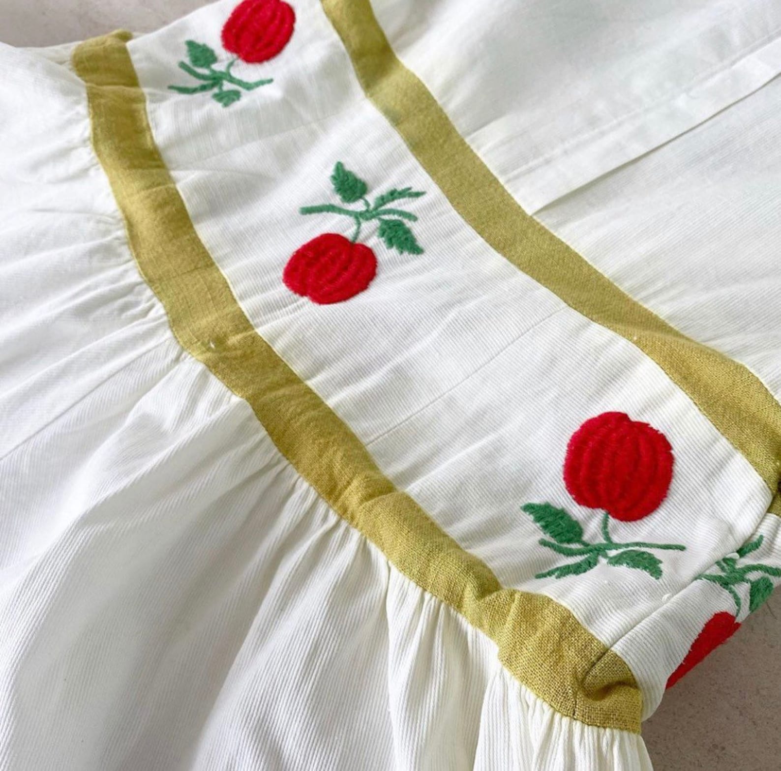 Incredible Apple Embroidered 30s/40s Maxi Dress - Etsy