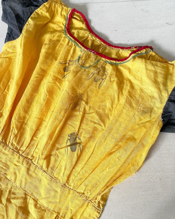 Rare Cockroach Hand Painted 1930s Dress - Gem