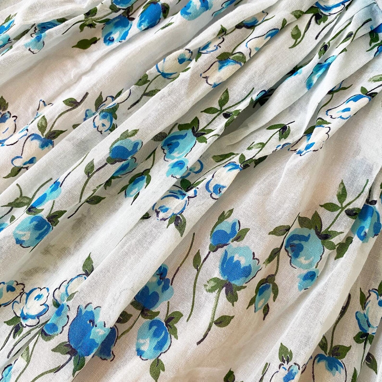 Pretty Blue Floral 50s Sundress - Etsy