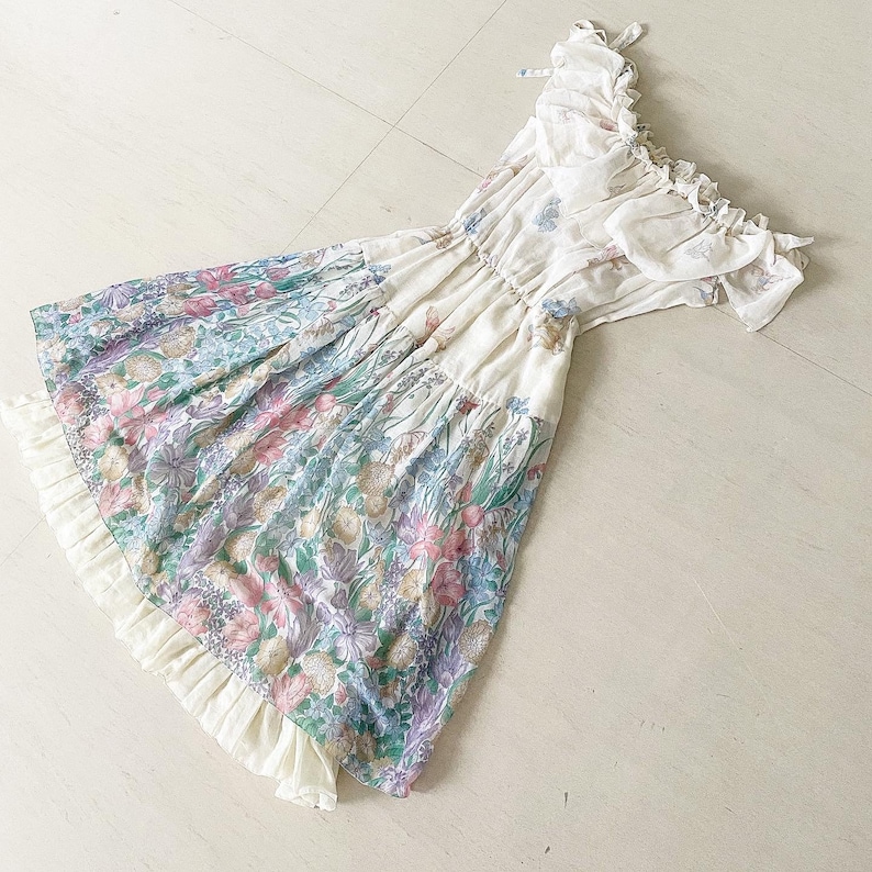 Ethereal 70s Faerie Princess Floral Sundress - Etsy