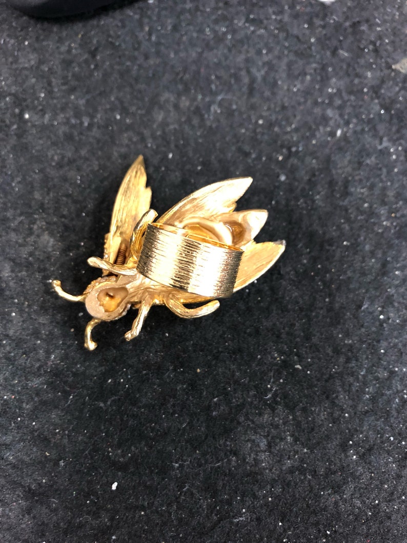 Gorgeous Gold Plated Fly Ring - Etsy