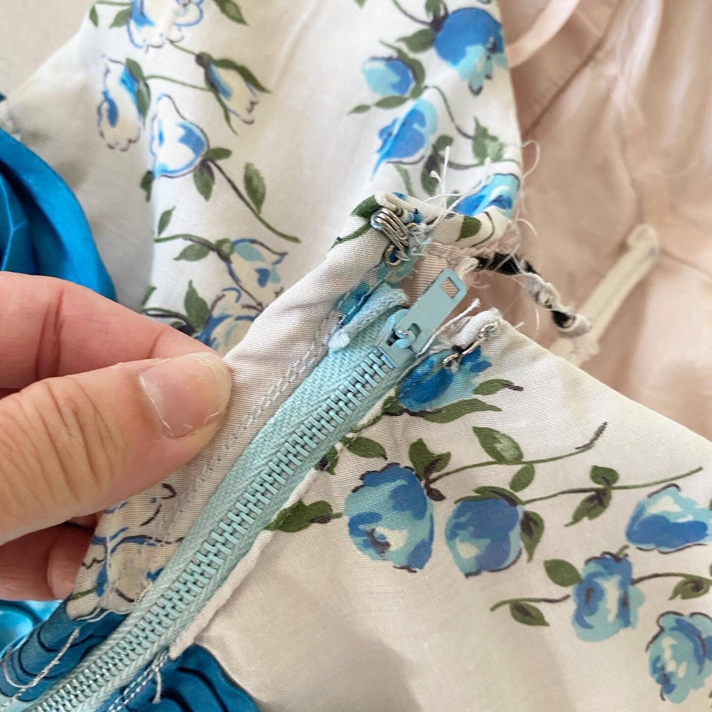 Pretty Blue Floral 50s Sundress - Etsy