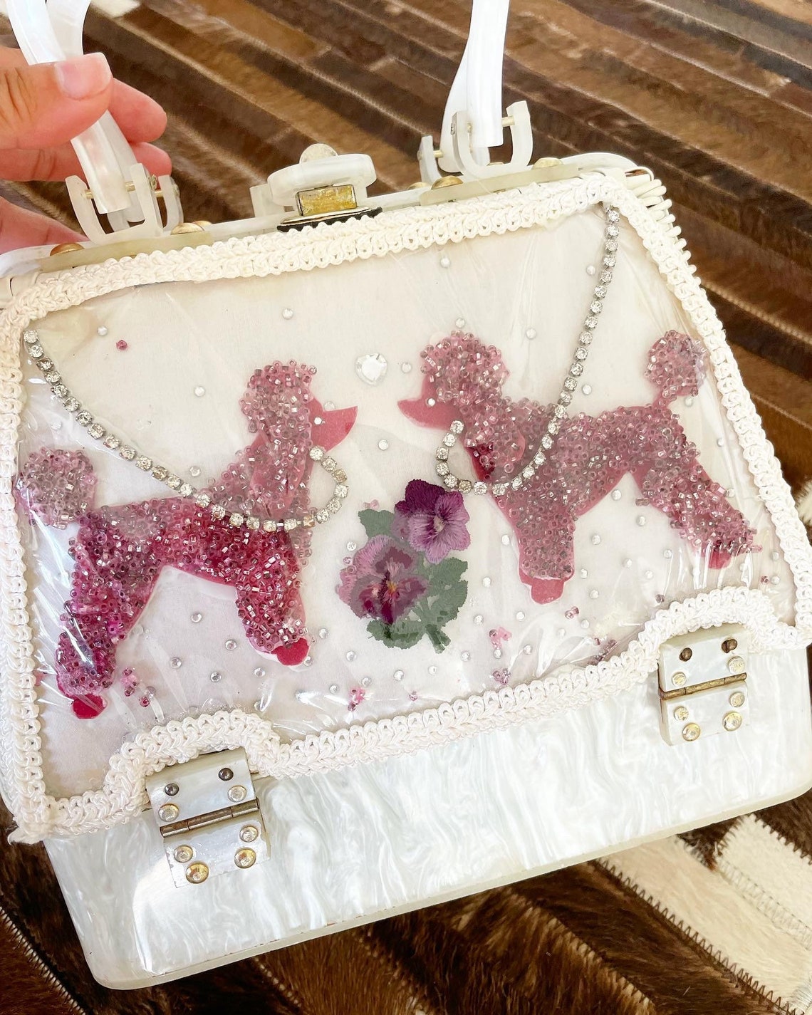 Rare Lucite Poodles Purse With Rhinestone Leashes - Etsy