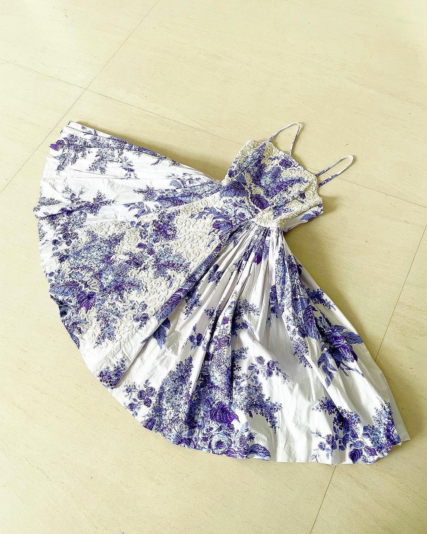 Beautiful Purple Floral Emma Domb Dress - Etsy