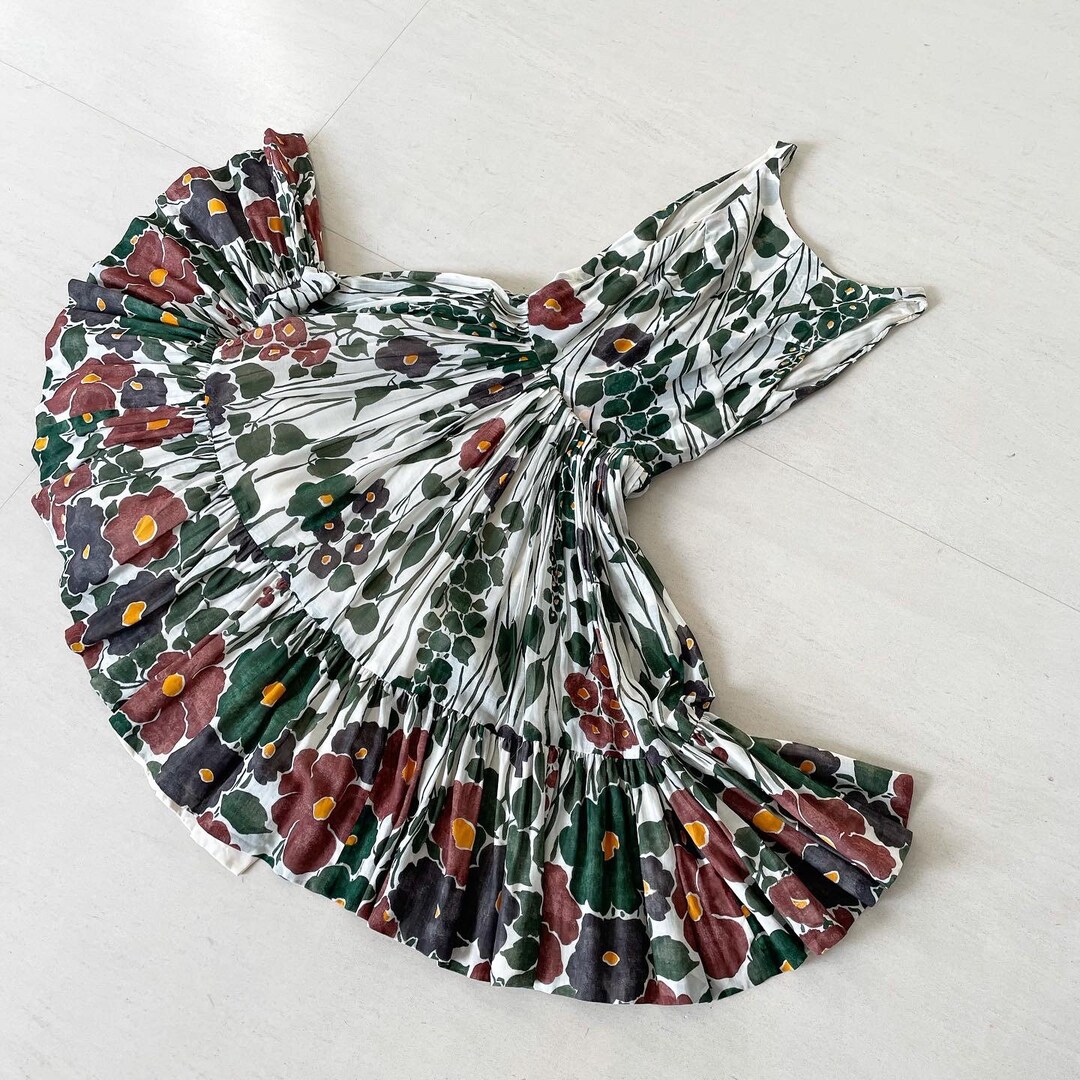 Pretty Poppy Flower Sundress With Incredible Full Circle Skirt - Etsy