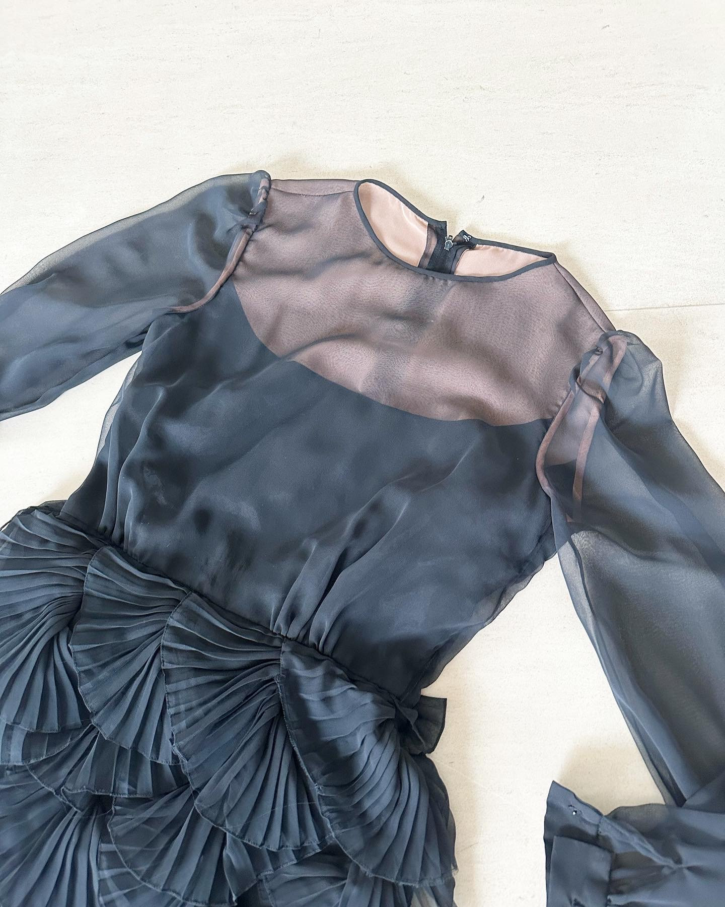 Stunning Fan Pleat Travilla Illusion Dress - Etsy