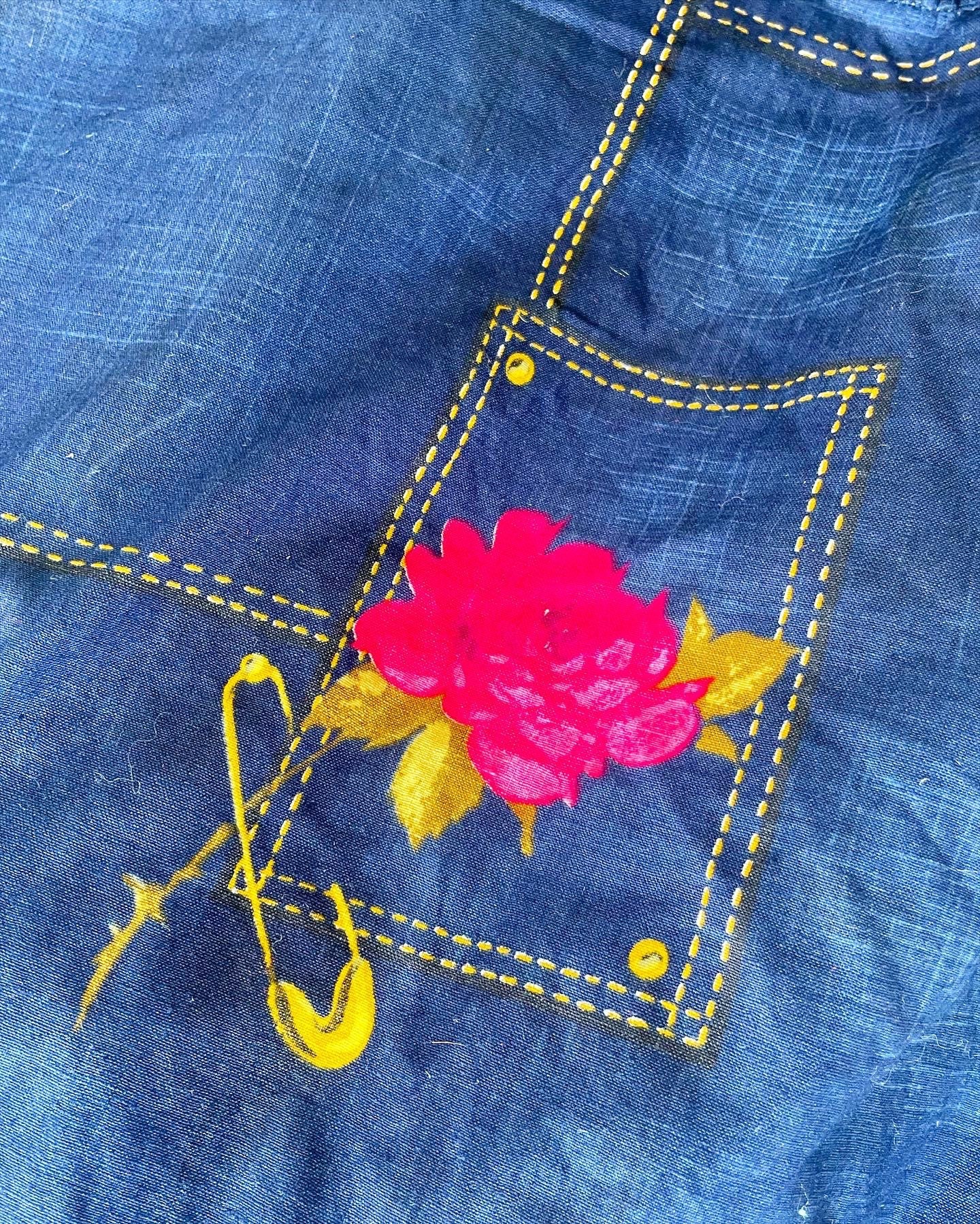 Gorgeous Rose and Safety Pin Novelty Print Dress - Etsy