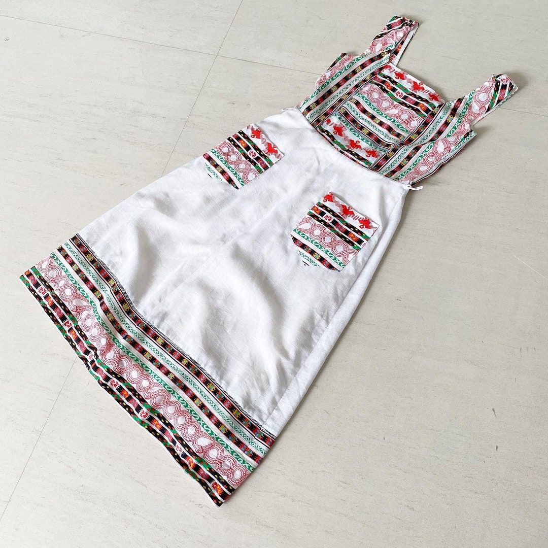 Cool Aztec Tribal Print Linen Cotton 70s Dress - Etsy